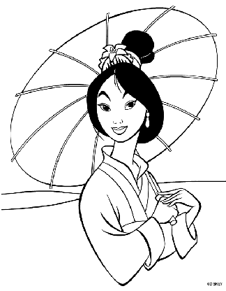 Colorea: Fa Mulan / Mulan - Tus Princesas Disney