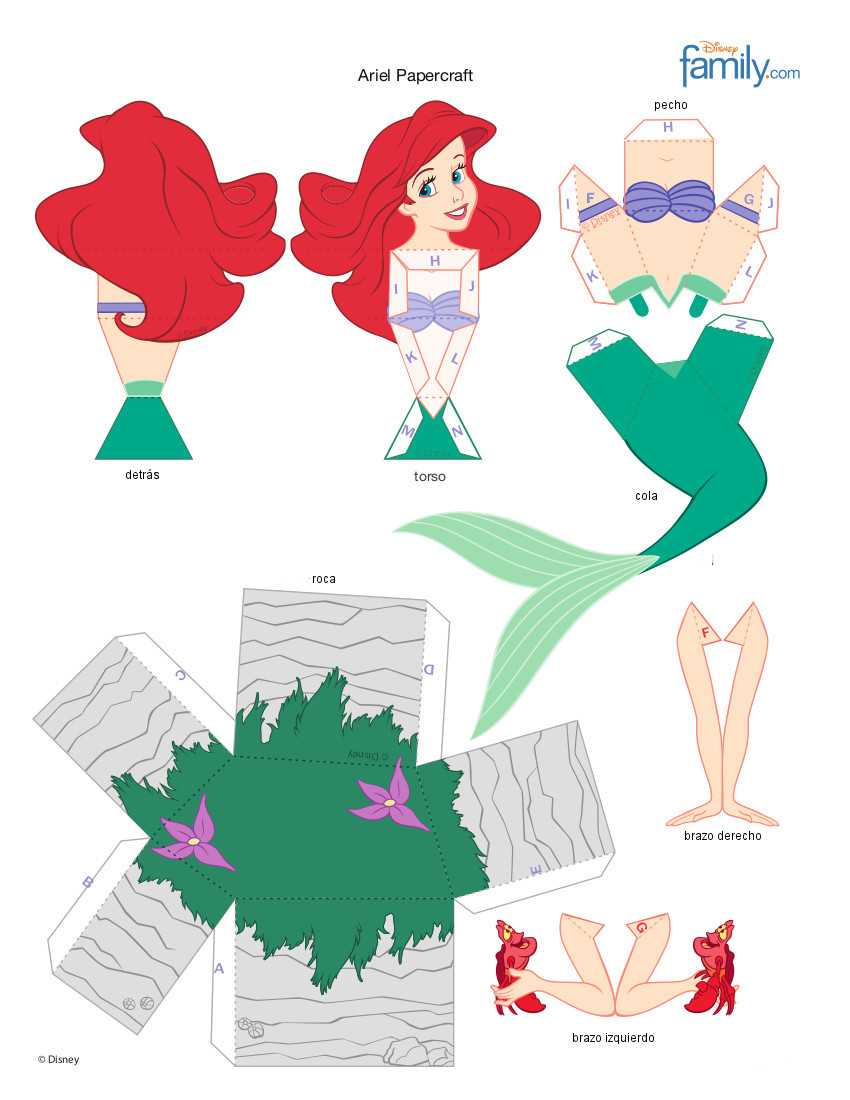 Crea tus Princesas Disney favoritas con Papercraft recortable - Tus ...