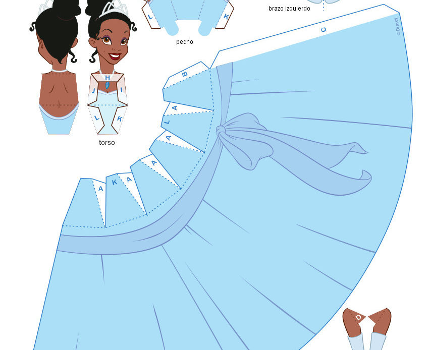 Crea tus Princesas Disney favoritas con Papercraft recortable - Tus ...